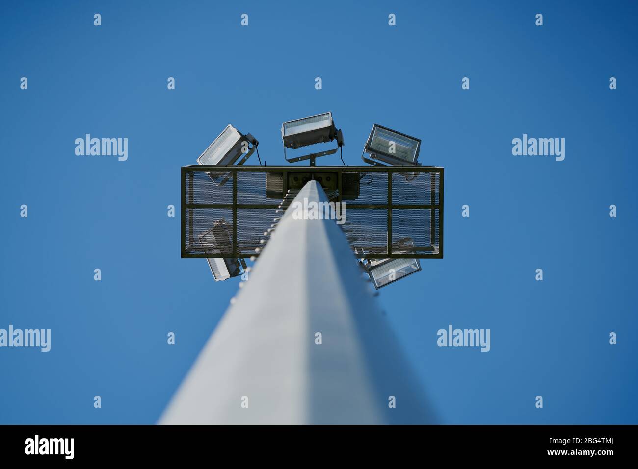 daytime stadium lights seen from below Stock Photo - Alamy