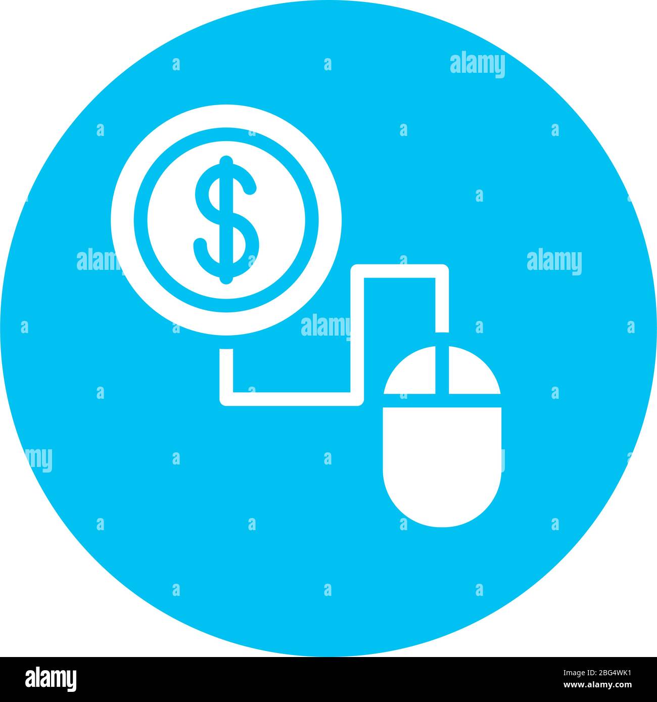 coin dollar with mouse block style Stock Vector Image & Art - Alamy