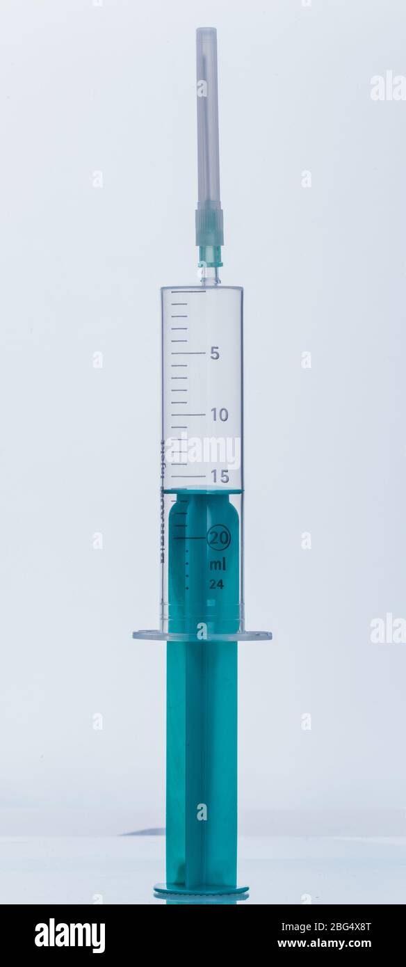Medicine, Injection, vaccine and disposable syringe isolated, drug ...