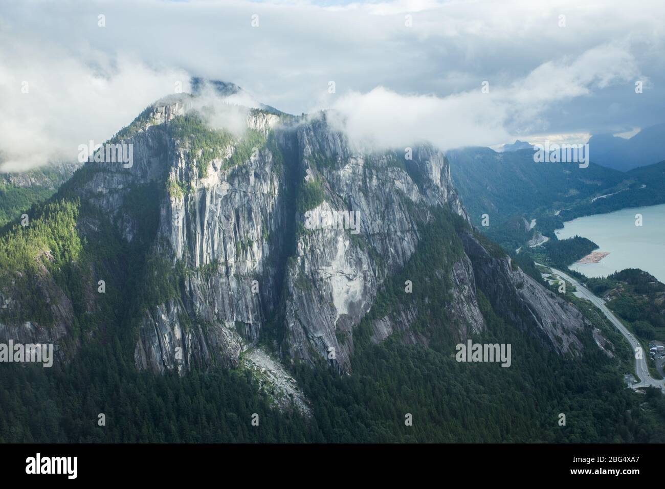Aerial View of The Chief in Squamish British Columbia Canada Stock ...