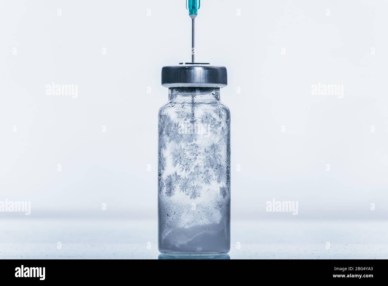 Medicine, Injection, vaccine and disposable syringe, drug concept ...