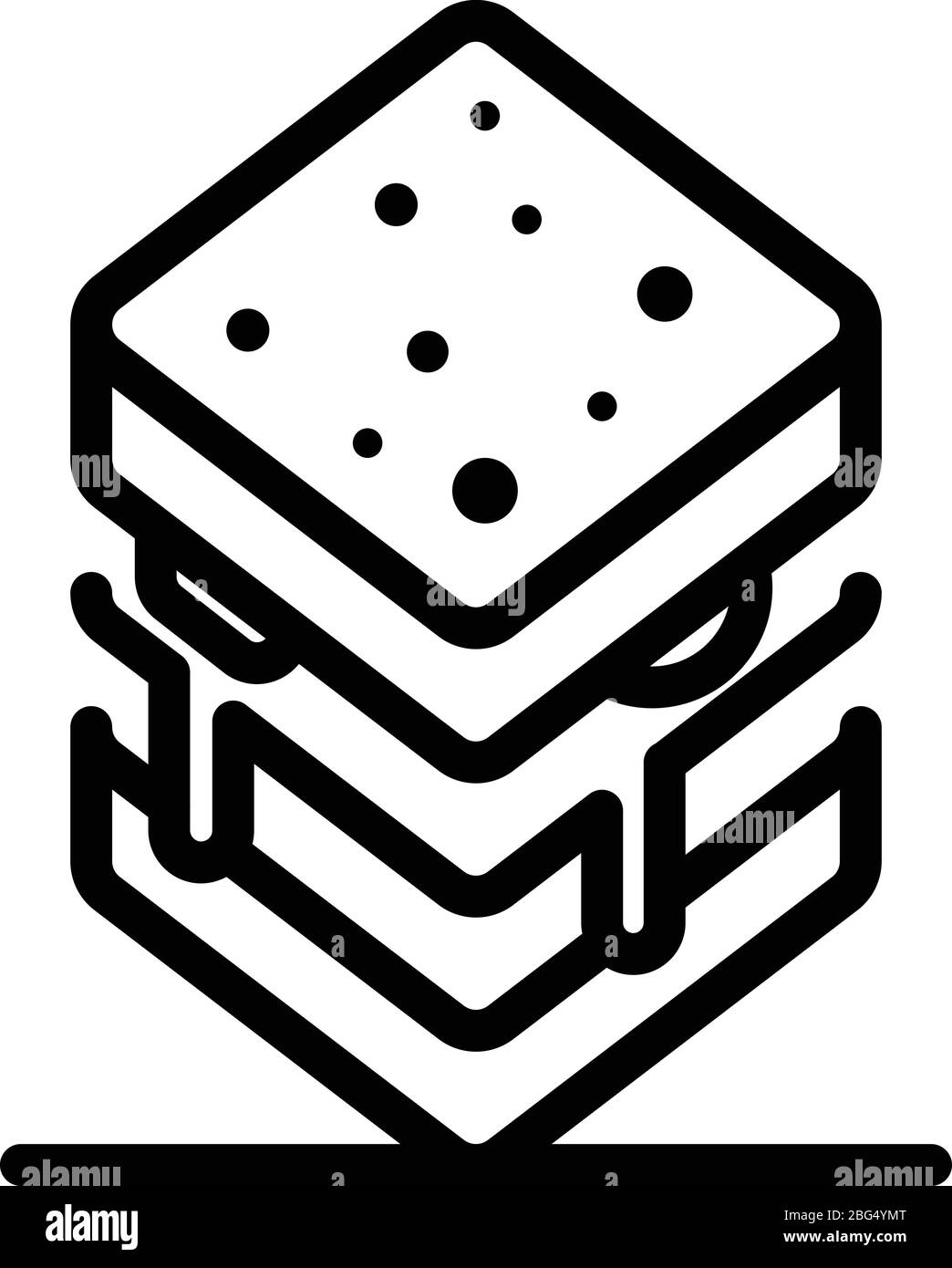 Breakfast sandwich icon, outline style Stock Vector Image & Art - Alamy