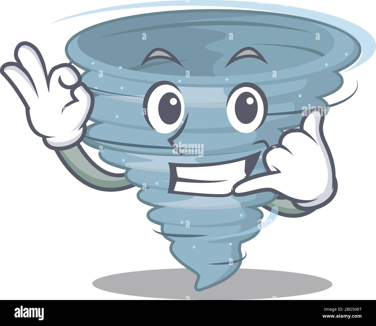 Cartoon design of tornado with call me funny gesture Stock Vector Image ...