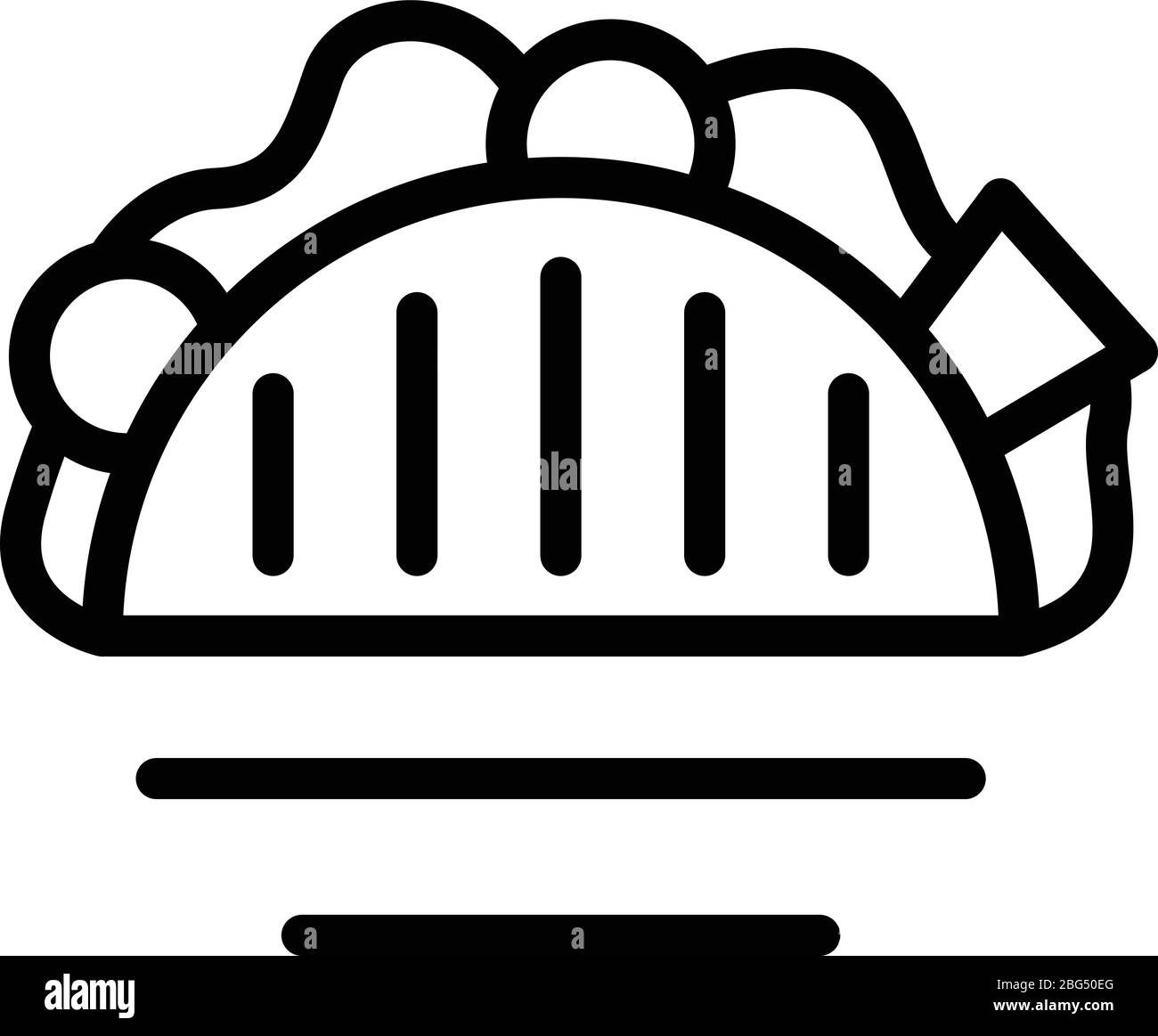 Taco food icon, outline style Stock Vector Image & Art - Alamy