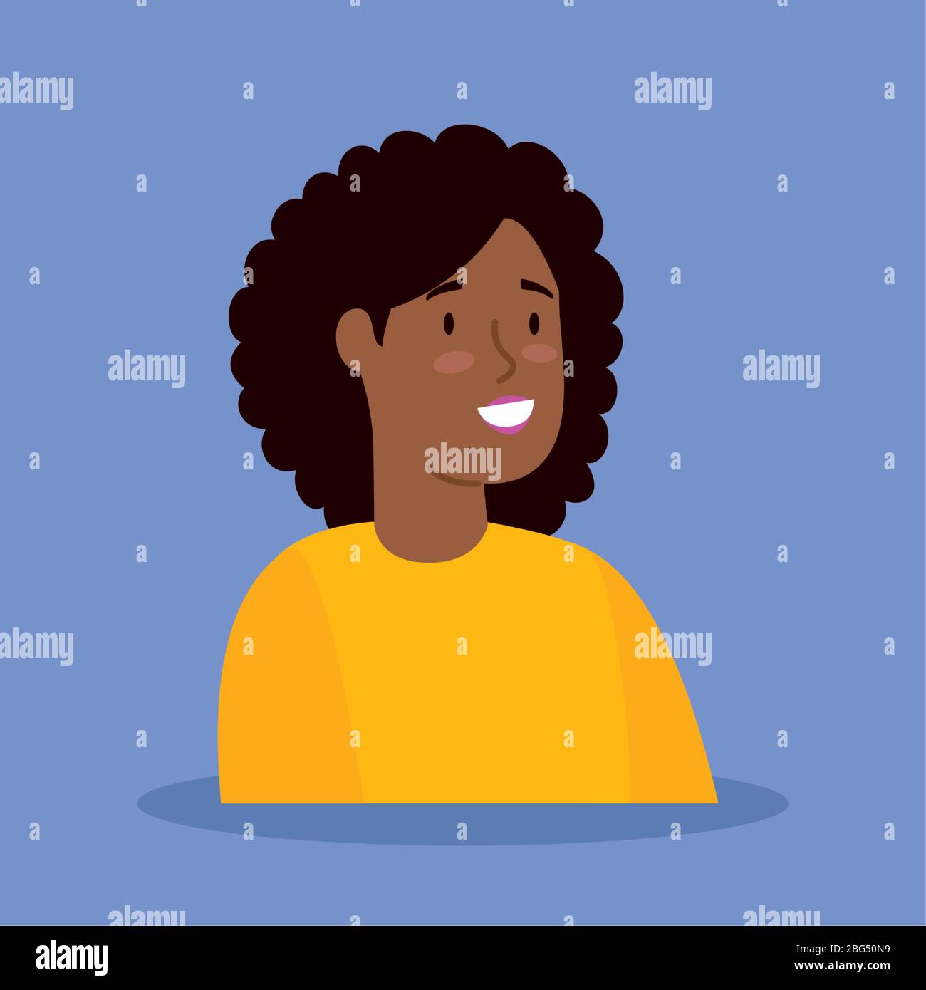 beautiful woman afro avatar character icon Stock Vector Image & Art - Alamy