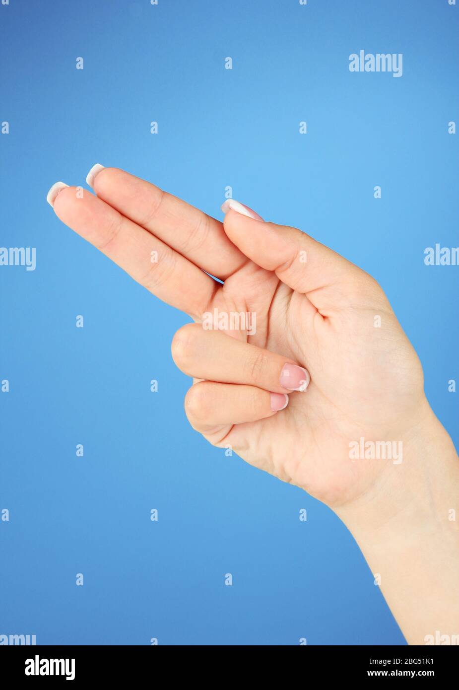 Finger Spelling the Alphabet in American Sign Language (ASL). Letter H ...