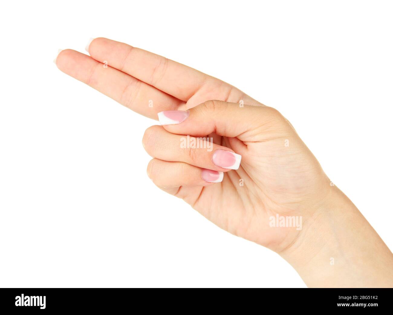 Finger Spelling the Alphabet in American Sign Language (ASL). Letter H ...