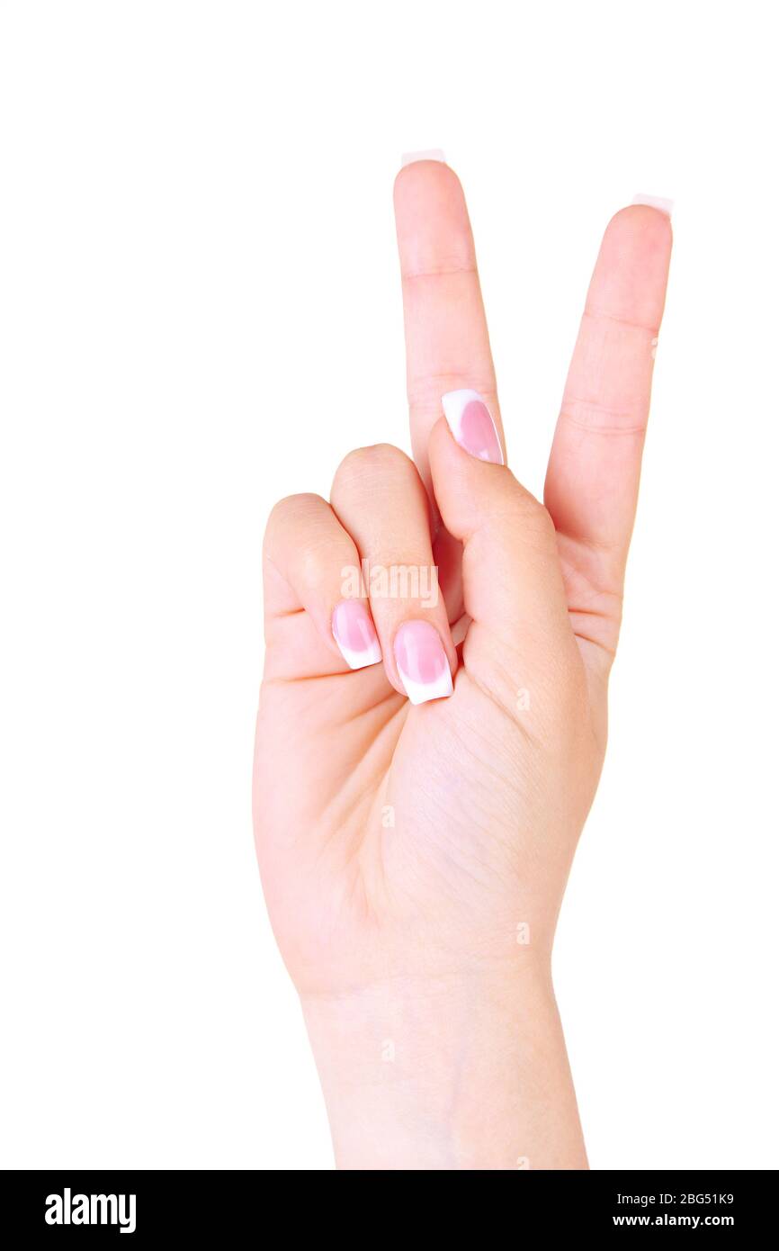 Finger Spelling the Alphabet in American Sign Language (ASL). Letter K ...