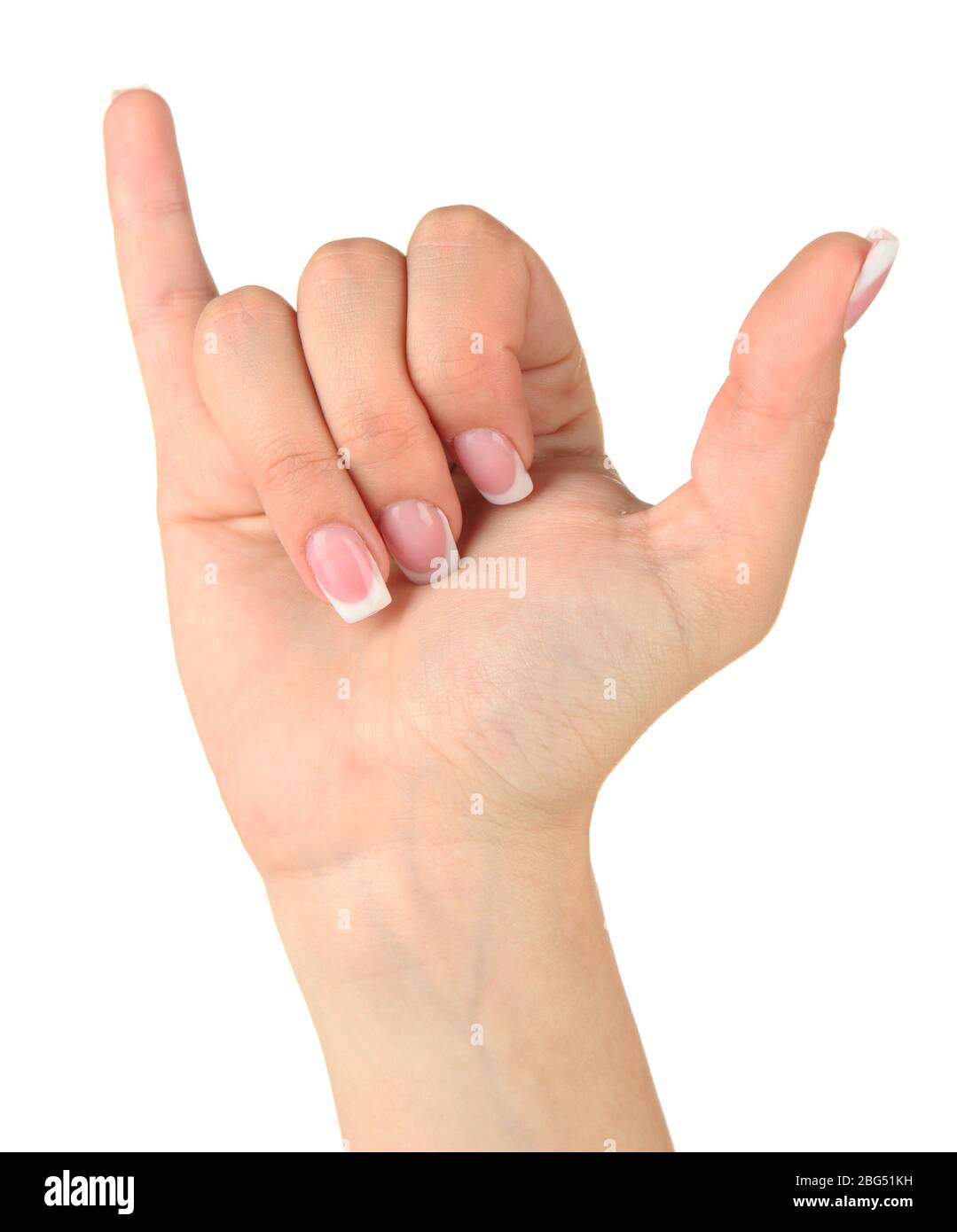 Finger Spelling the Alphabet in American Sign Language (ASL). Letter Y ...