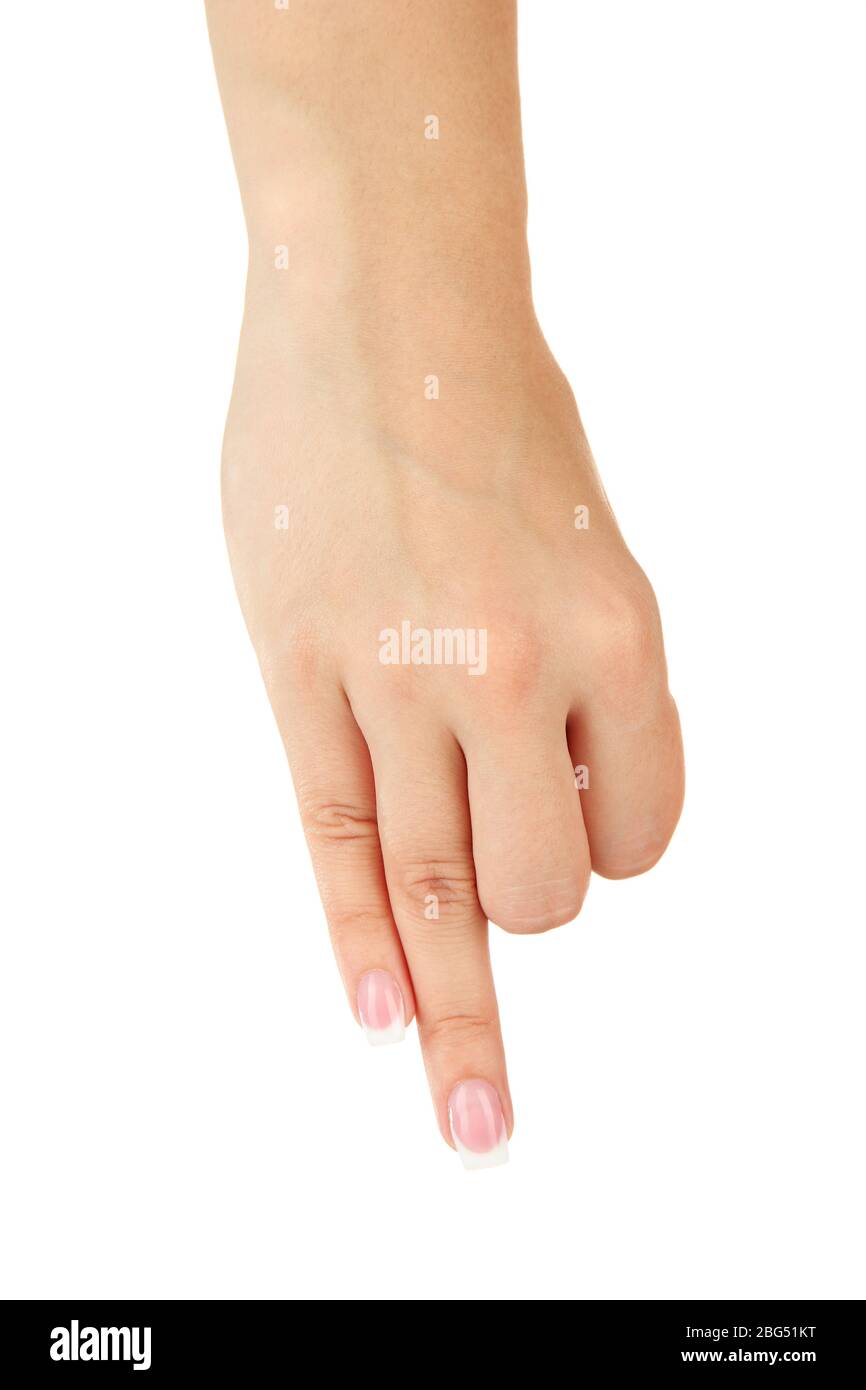 Finger Spelling the Alphabet in American Sign Language (ASL). Letter N ...