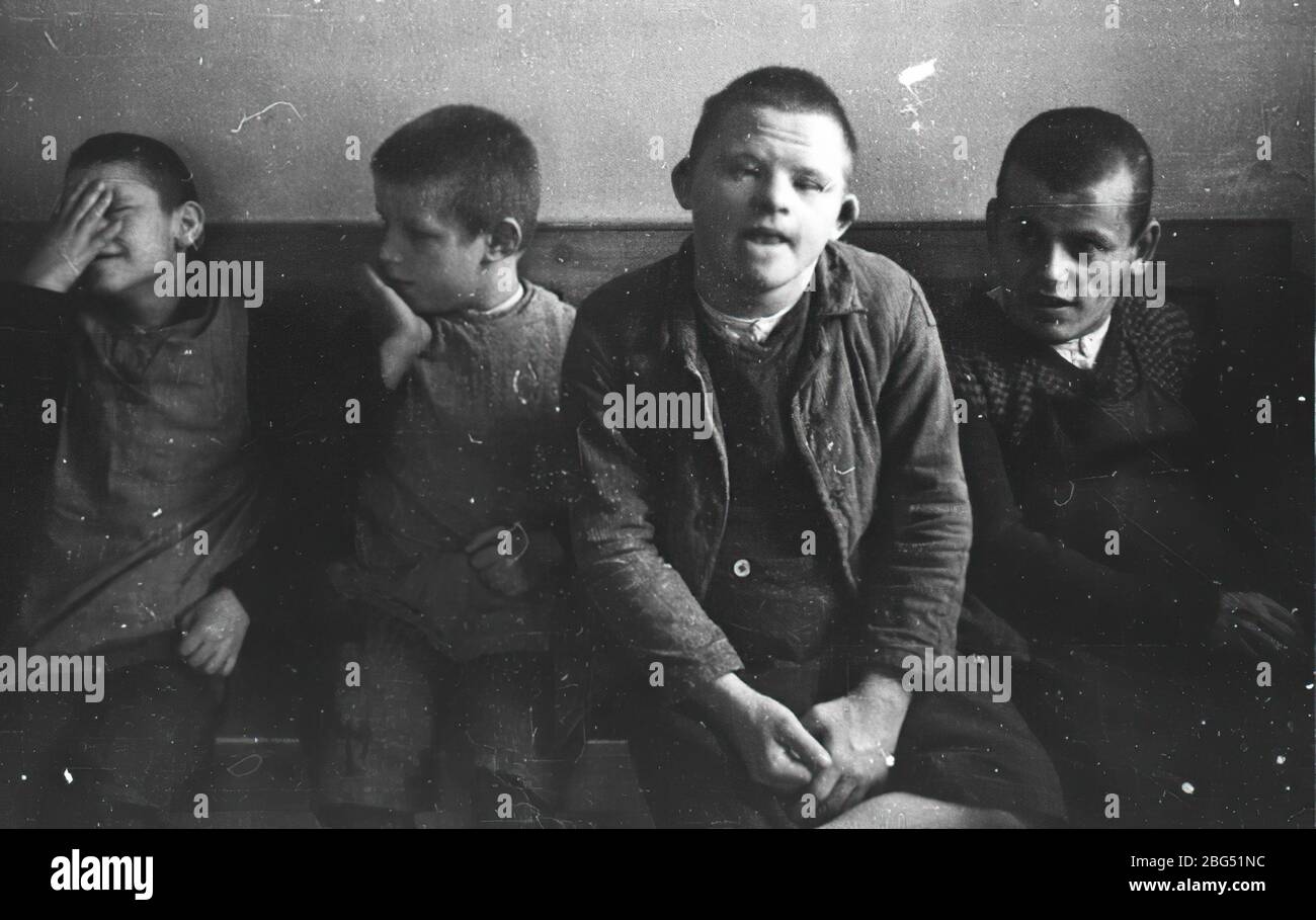 Second World War documentary. Disabled children of the sort executed in the tens of thousands ...