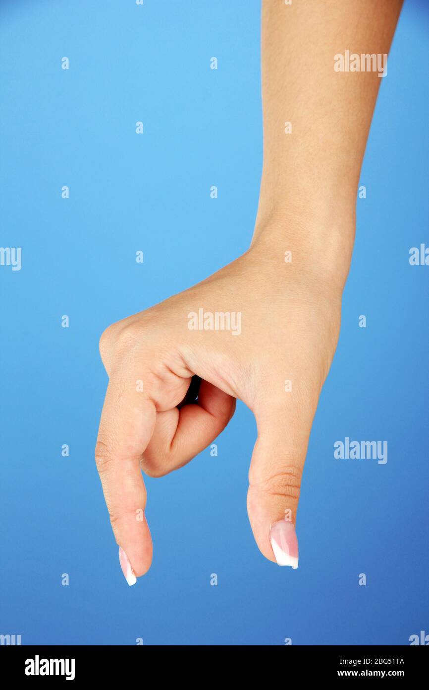 Finger Spelling the Alphabet in American Sign Language (ASL). Letter Q ...