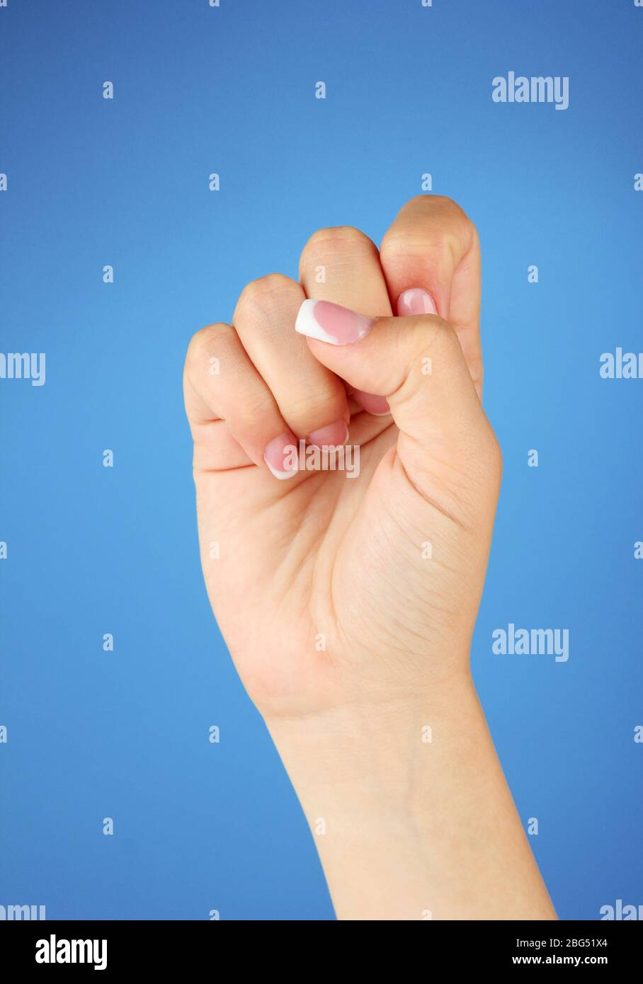 Finger Spelling the Alphabet in American Sign Language (ASL). Letter S ...