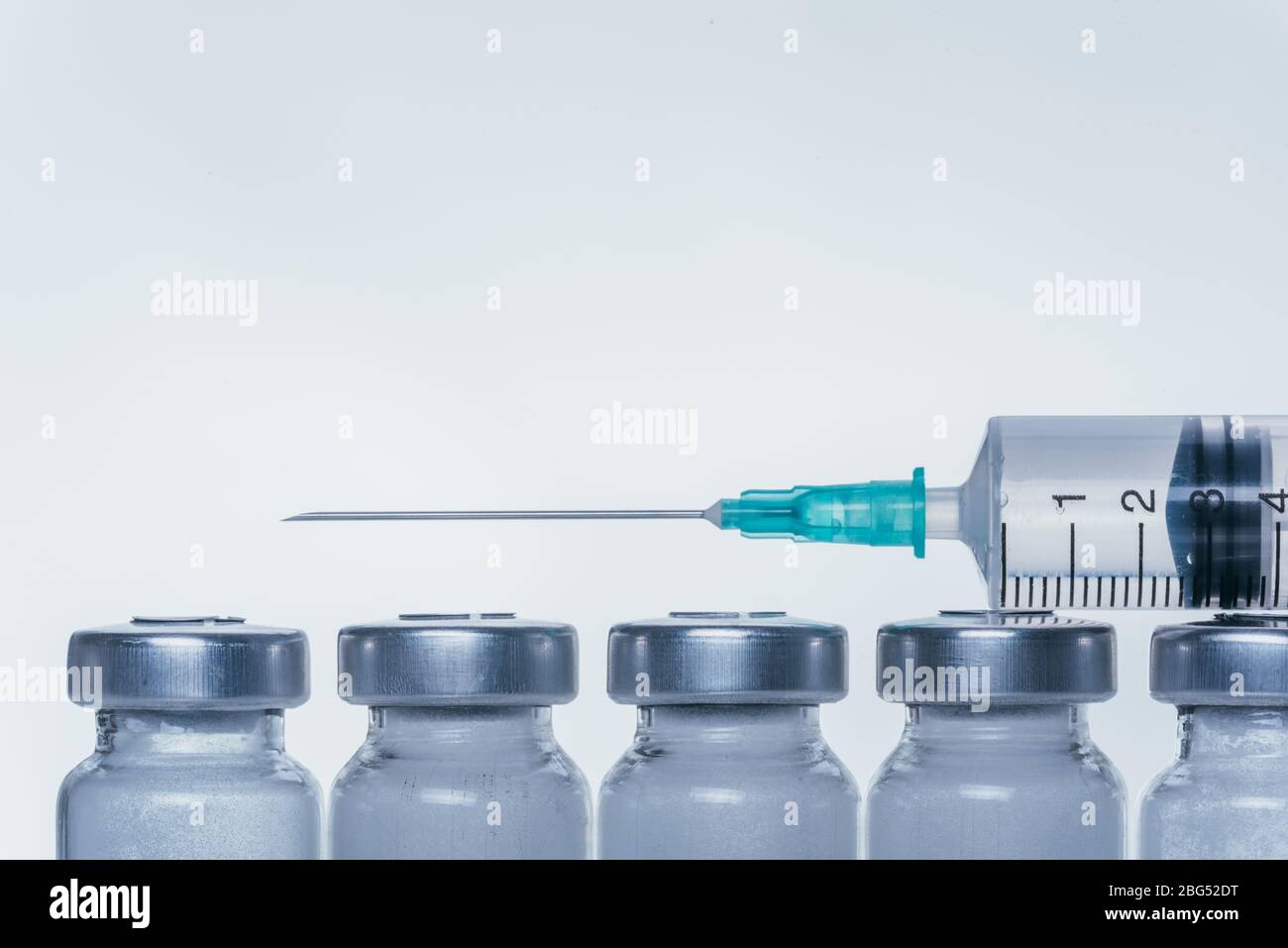 Medicine, Injection, vaccine and disposable syringe, drug concept ...