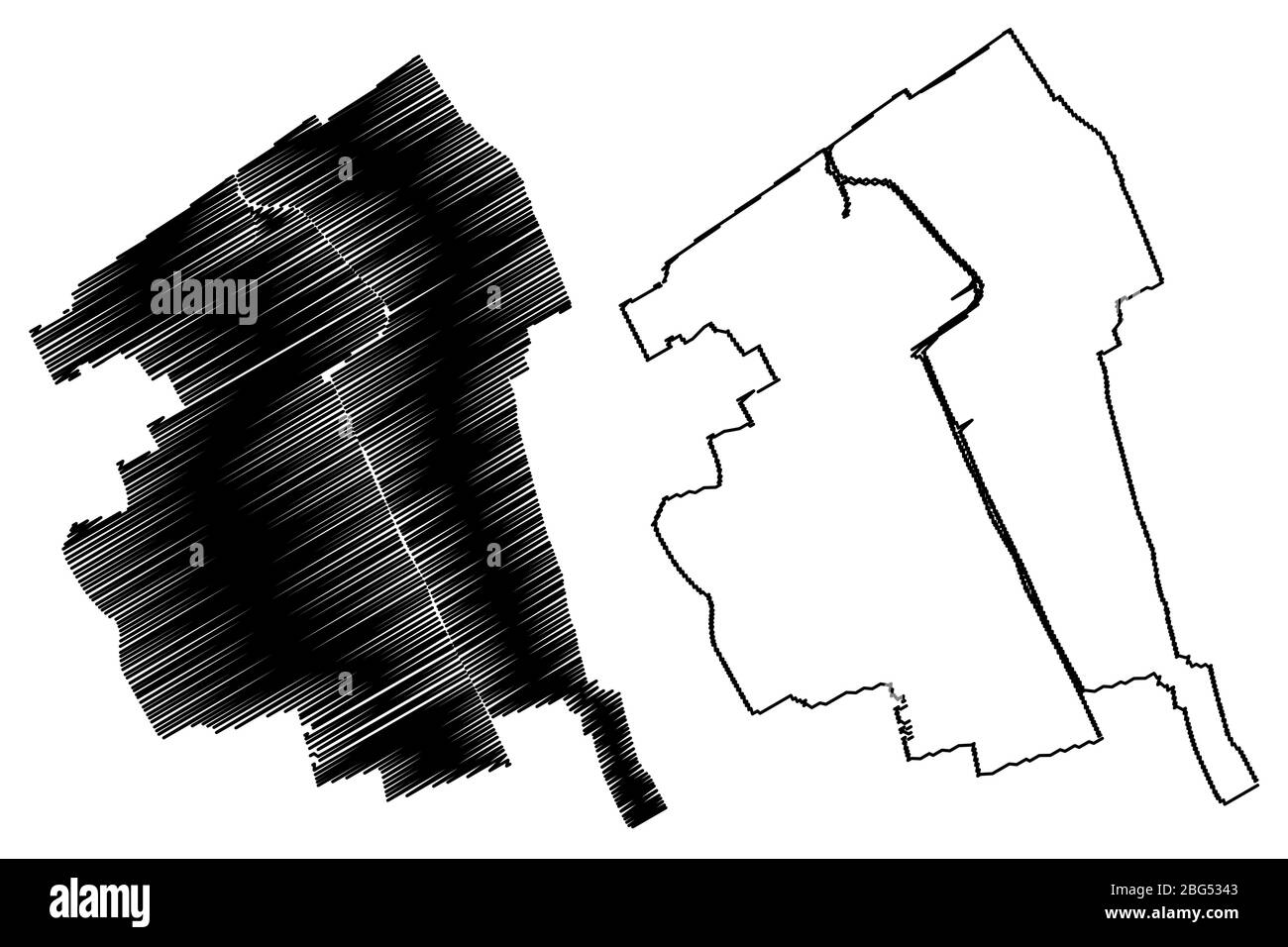 Delft City (Kingdom of the Netherlands, South Holland) map vector ...
