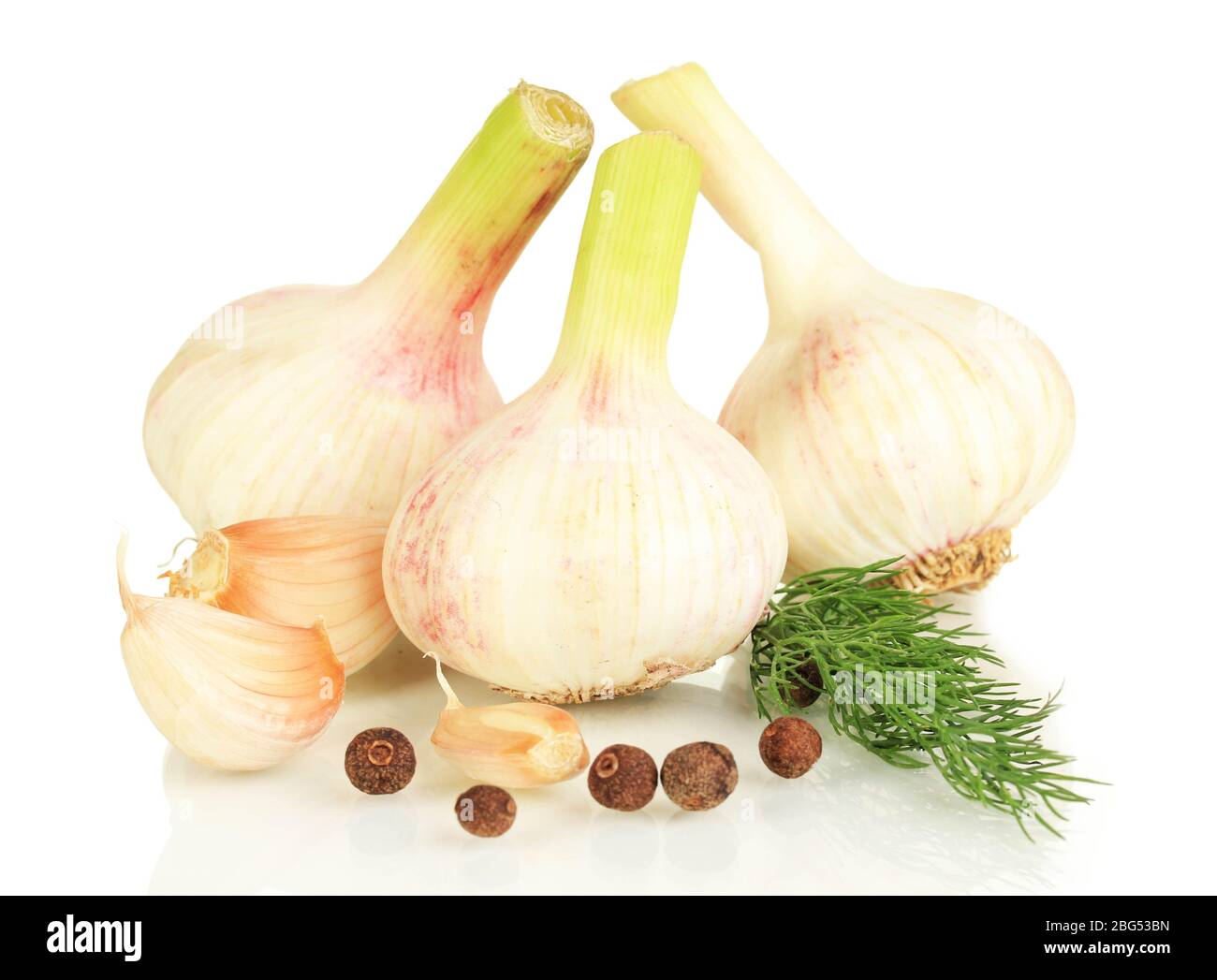 Garlic isolated on white Stock Photo - Alamy
