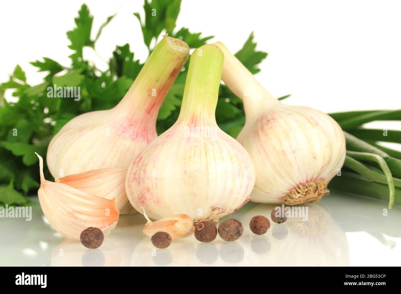Garlic close up Stock Photo - Alamy