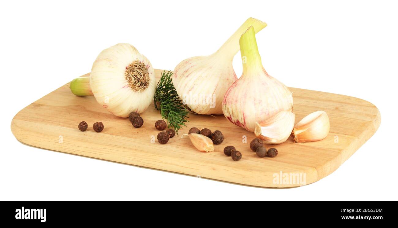 Garlic isolated on white Stock Photo - Alamy