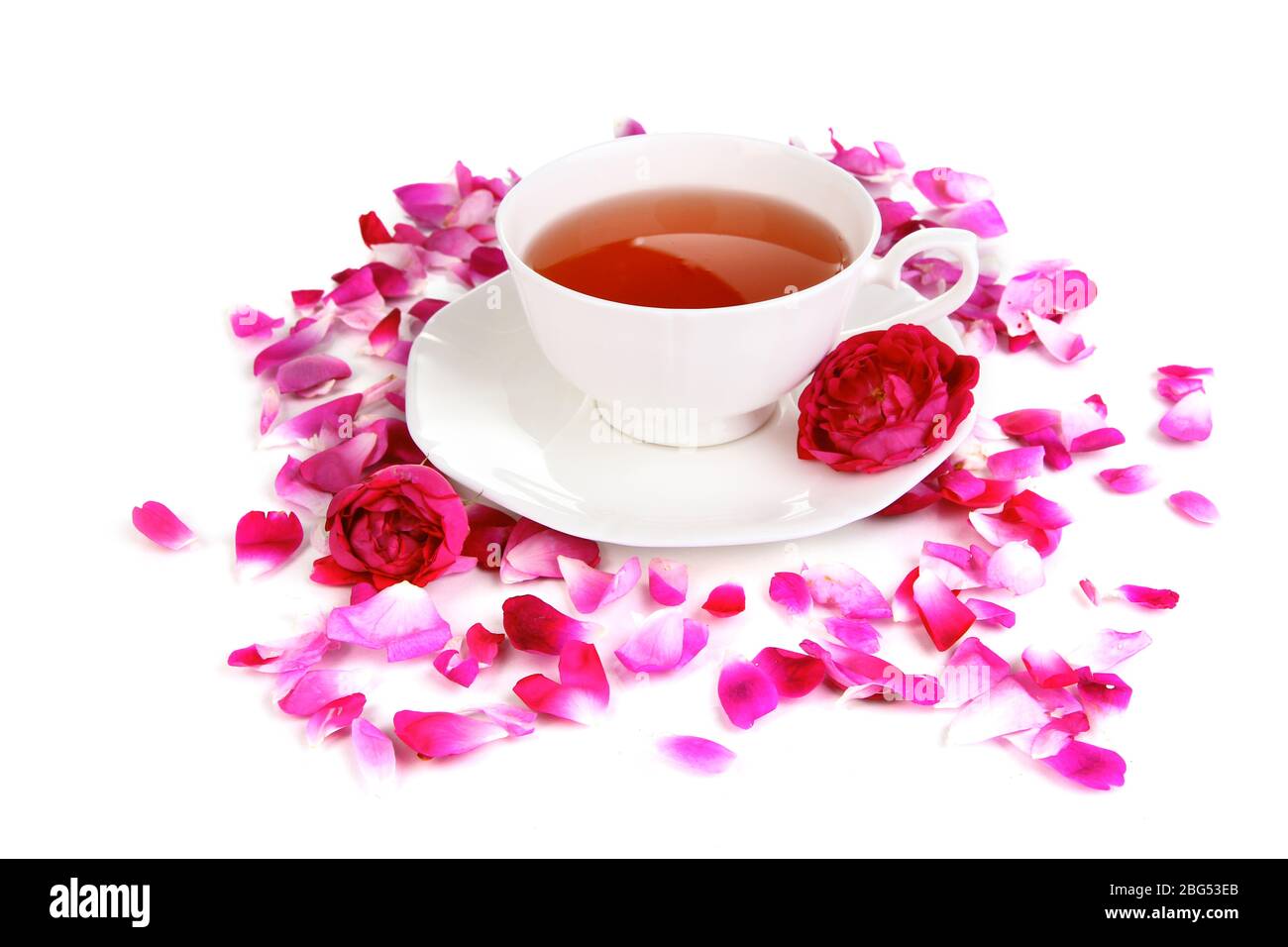 Rose tea isolated on white Stock Photo - Alamy