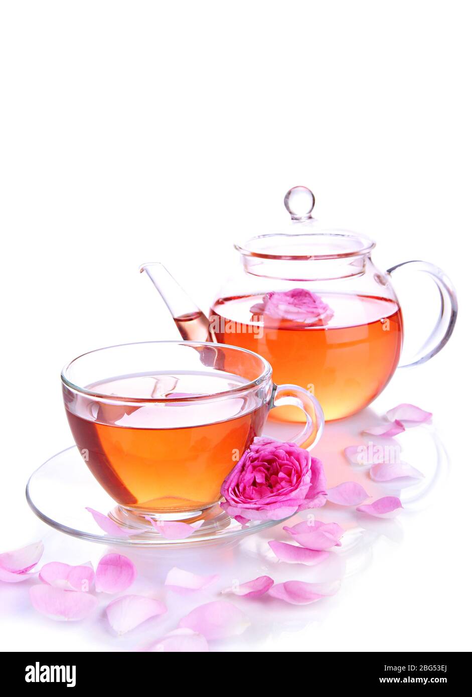 Rose tea isolated on white Stock Photo - Alamy