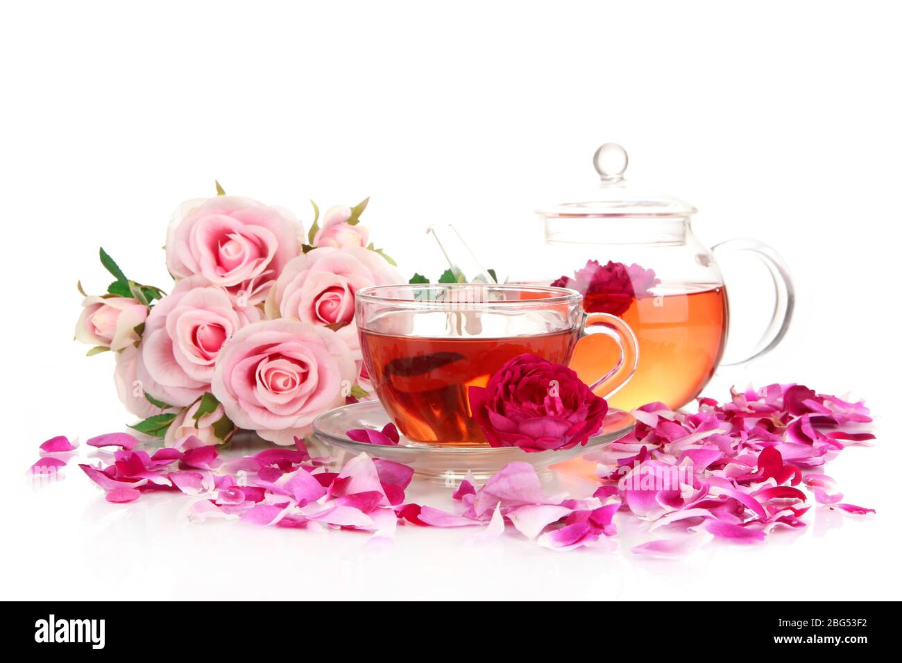 Rose tea isolated on white Stock Photo - Alamy