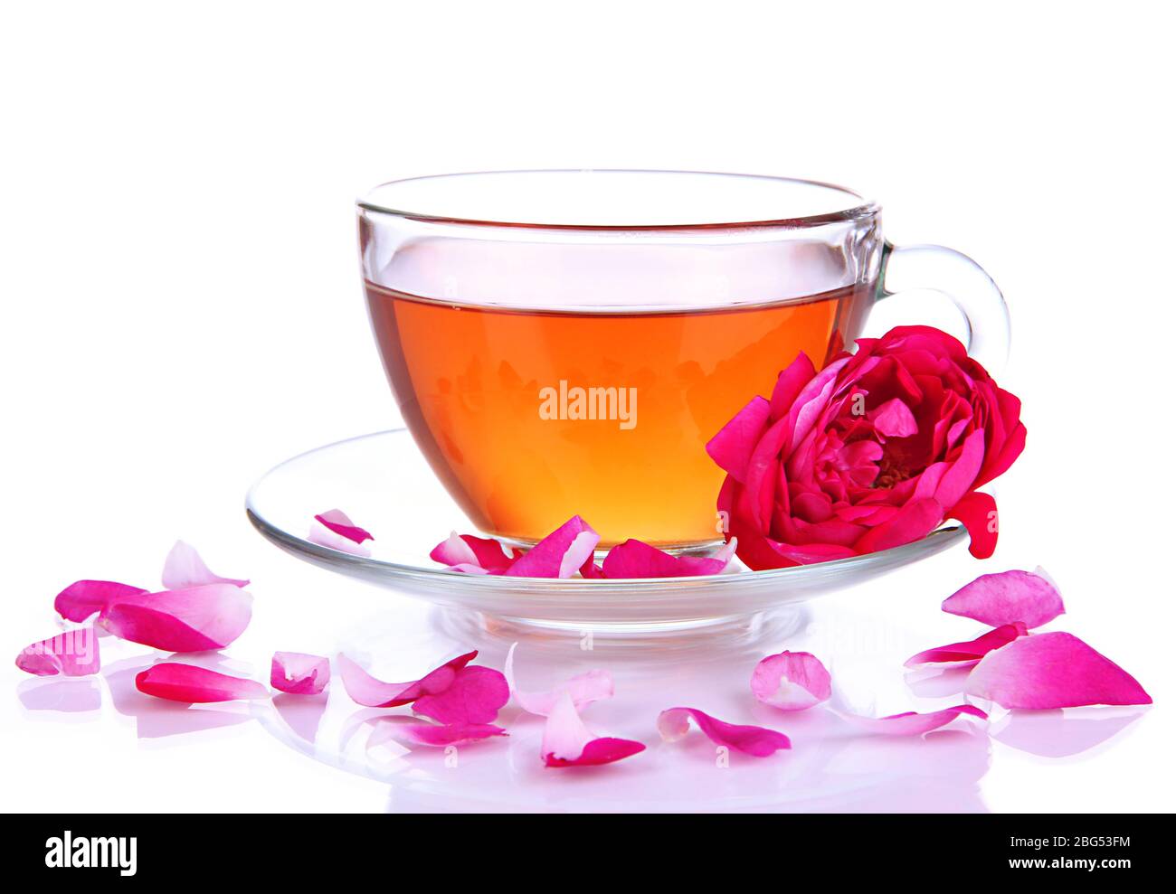 Rose tea isolated on white Stock Photo - Alamy