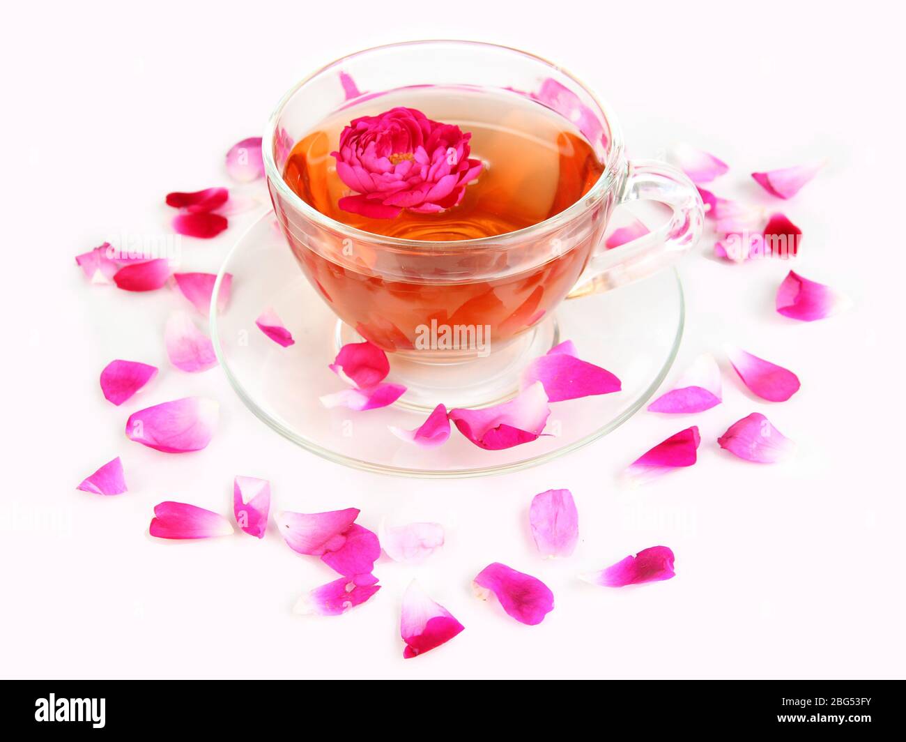 Rose tea isolated on white Stock Photo - Alamy