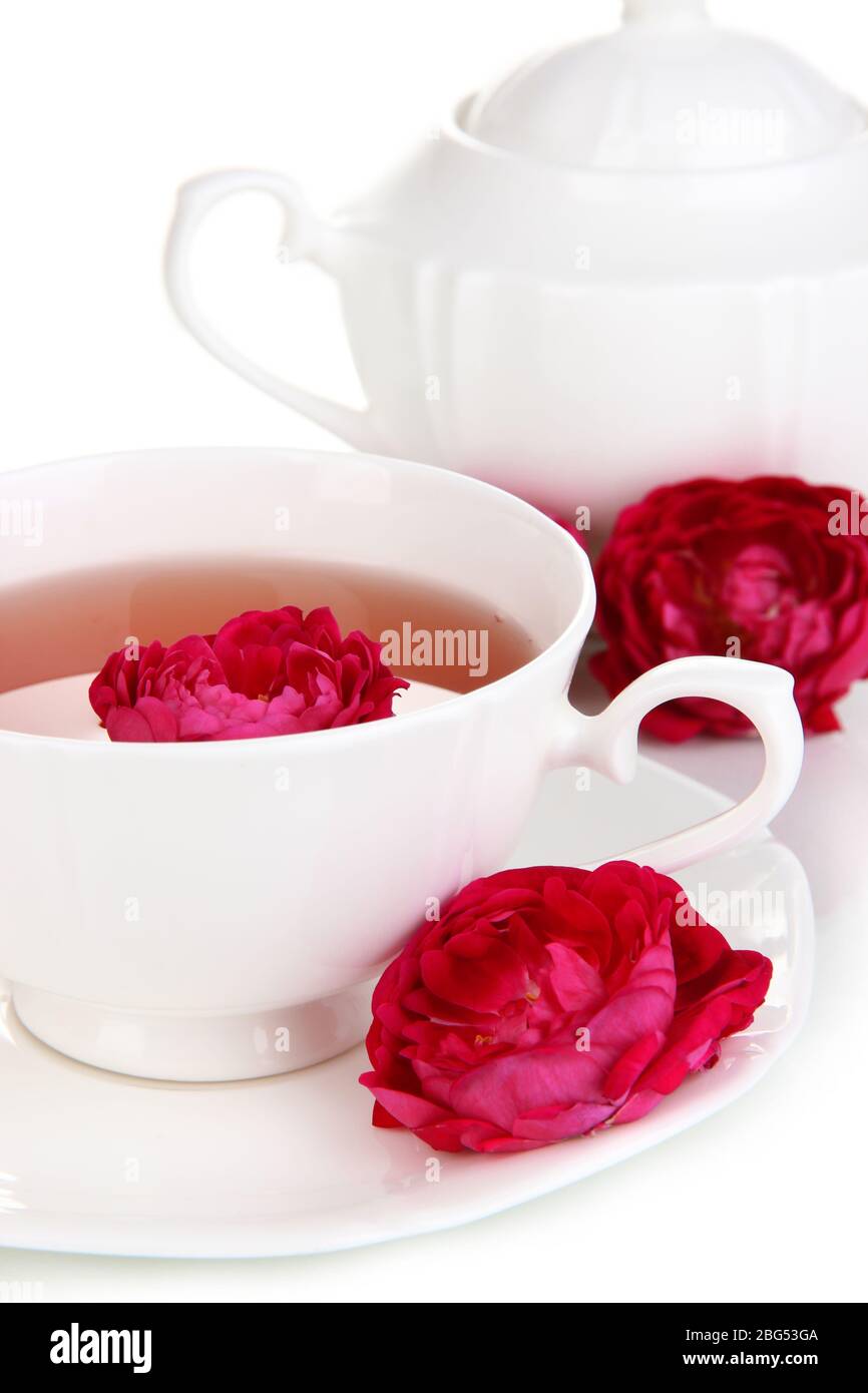 Rose tea close up Stock Photo - Alamy