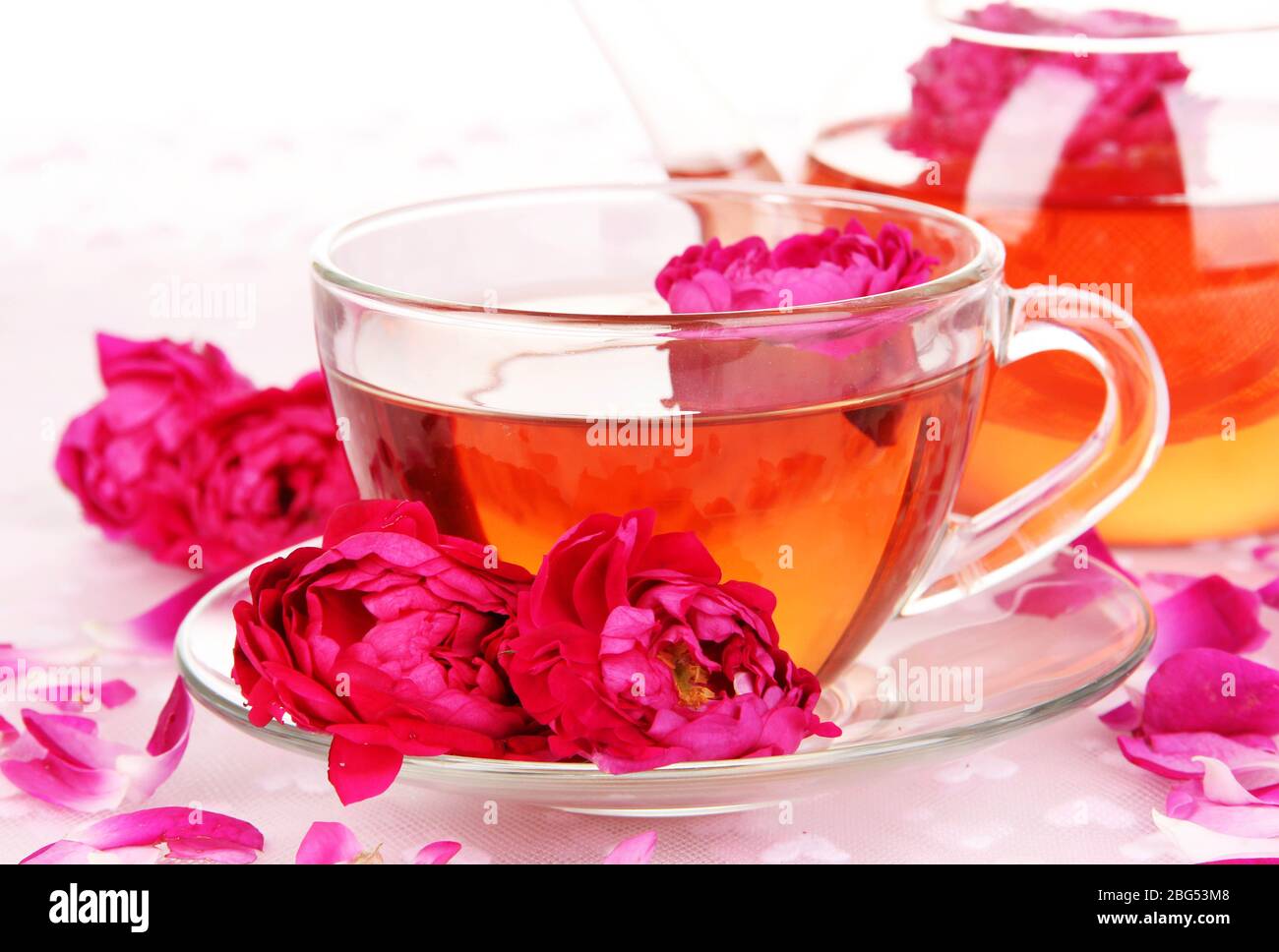 Rose tea close up Stock Photo - Alamy