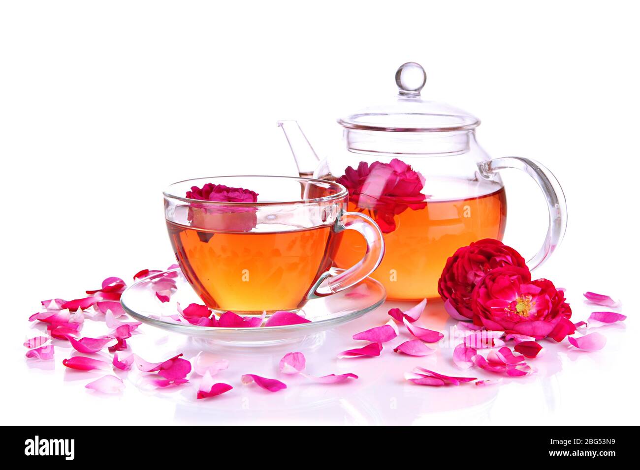 Rose tea isolated on white Stock Photo - Alamy