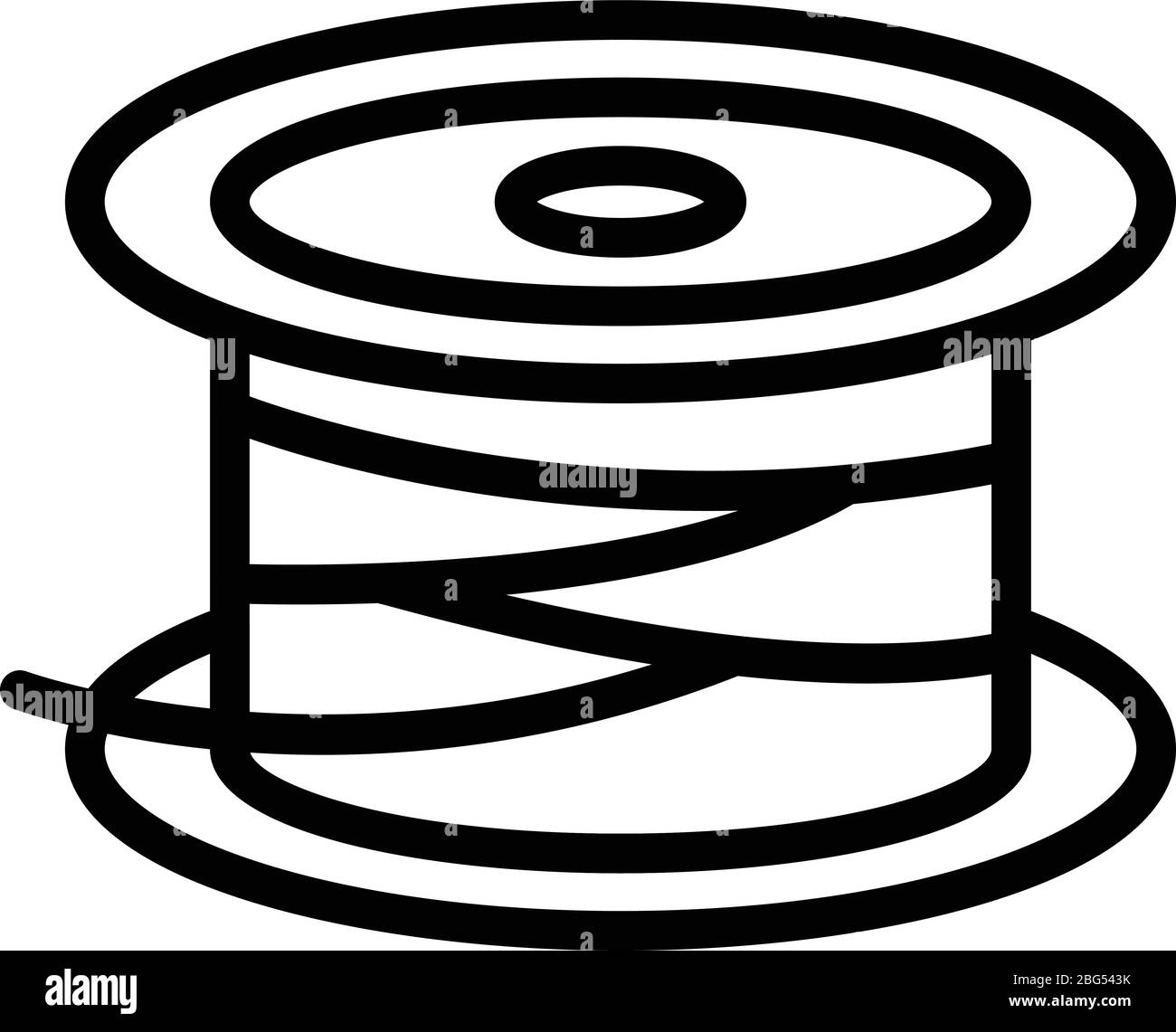 Reel line spool icon, outline style Stock Vector Image & Art - Alamy