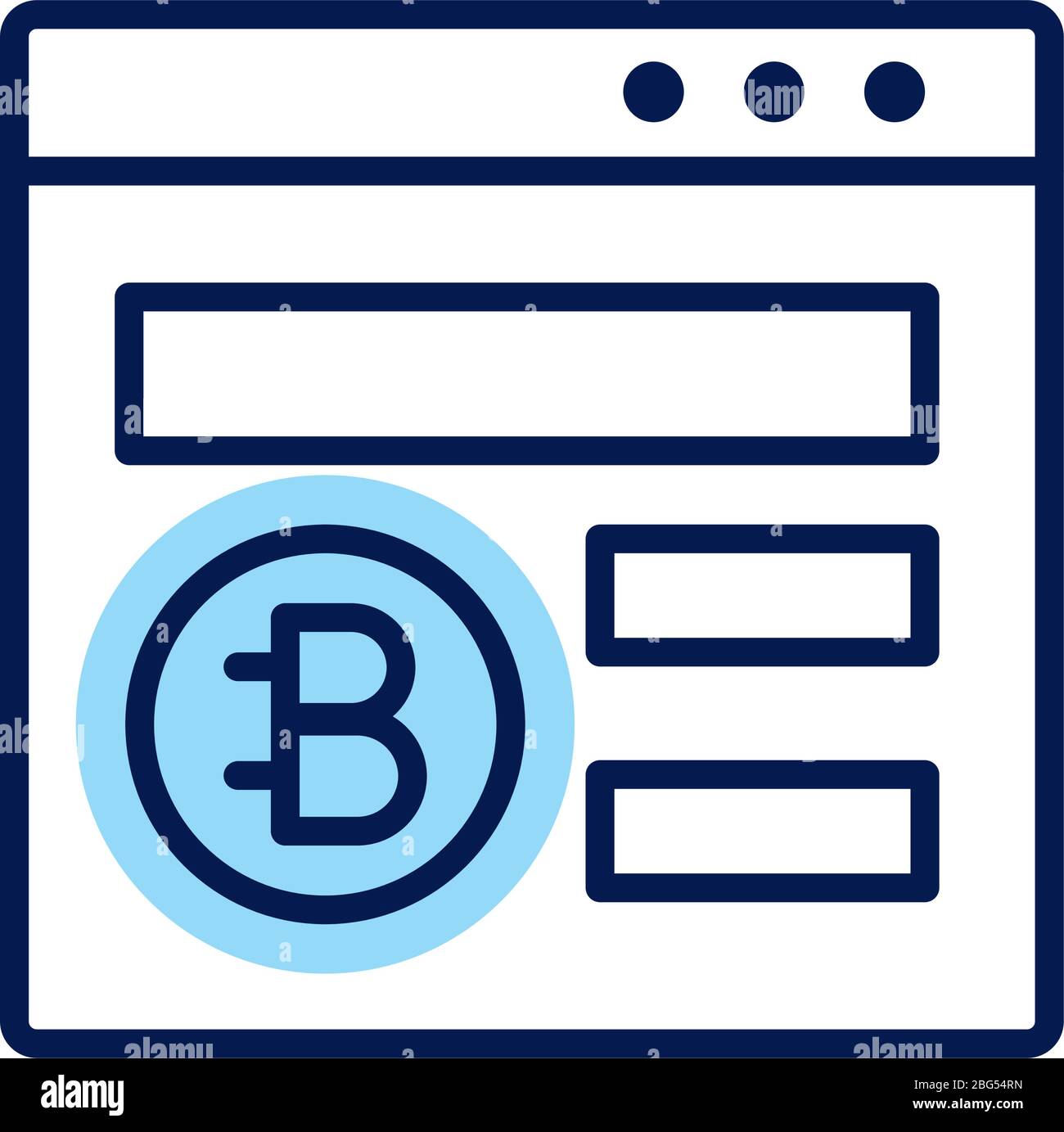 webpage with bitecoin crypto currency line style Stock Vector Image ...