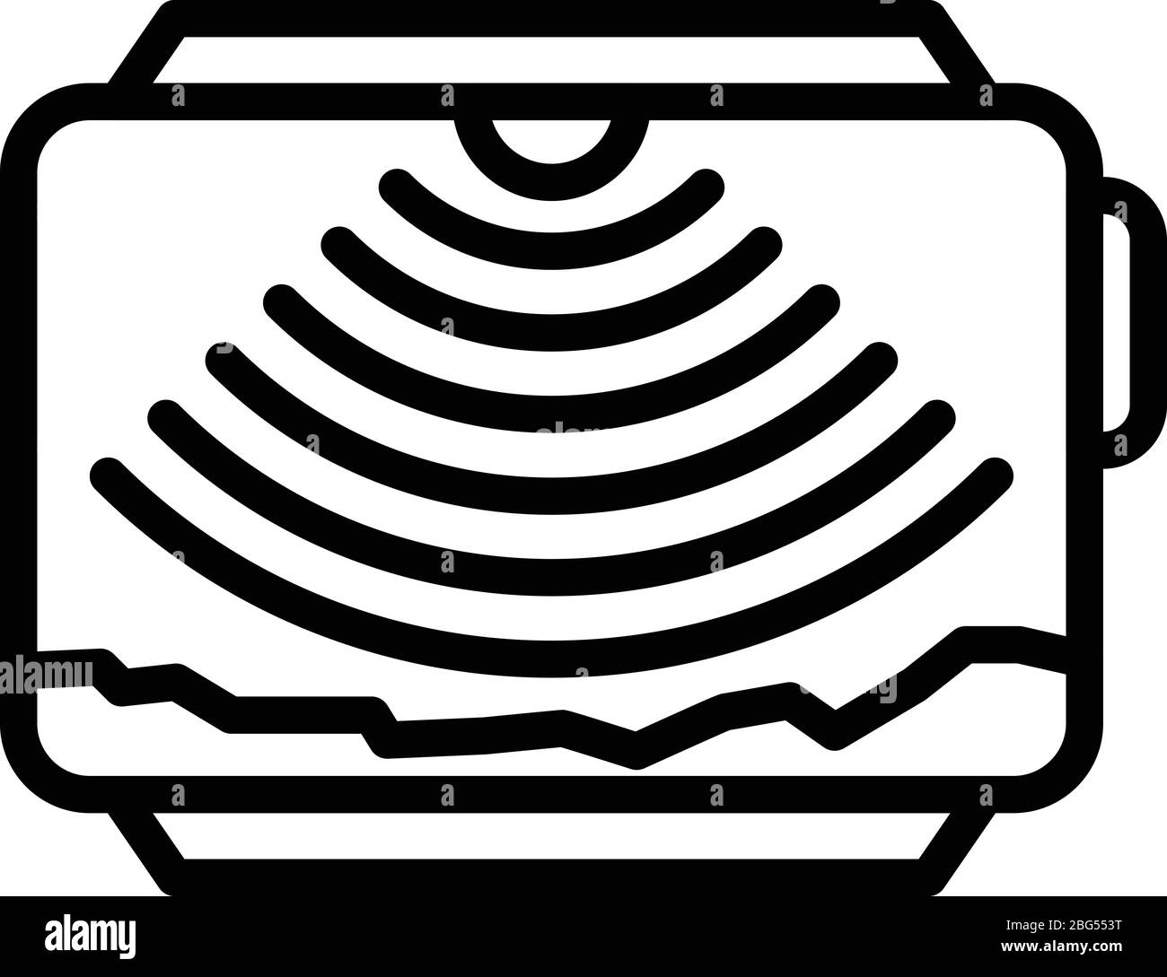 Echo sounder screen icon, outline style Stock Vector Image & Art - Alamy