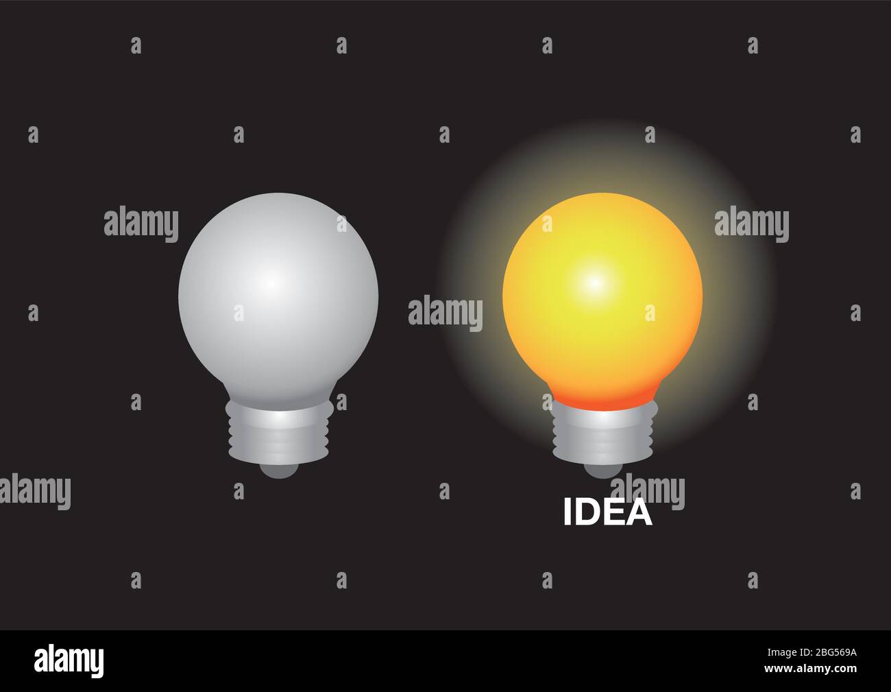 Minimal layout design of 2 light bulbs showcasing having a bright idea ...