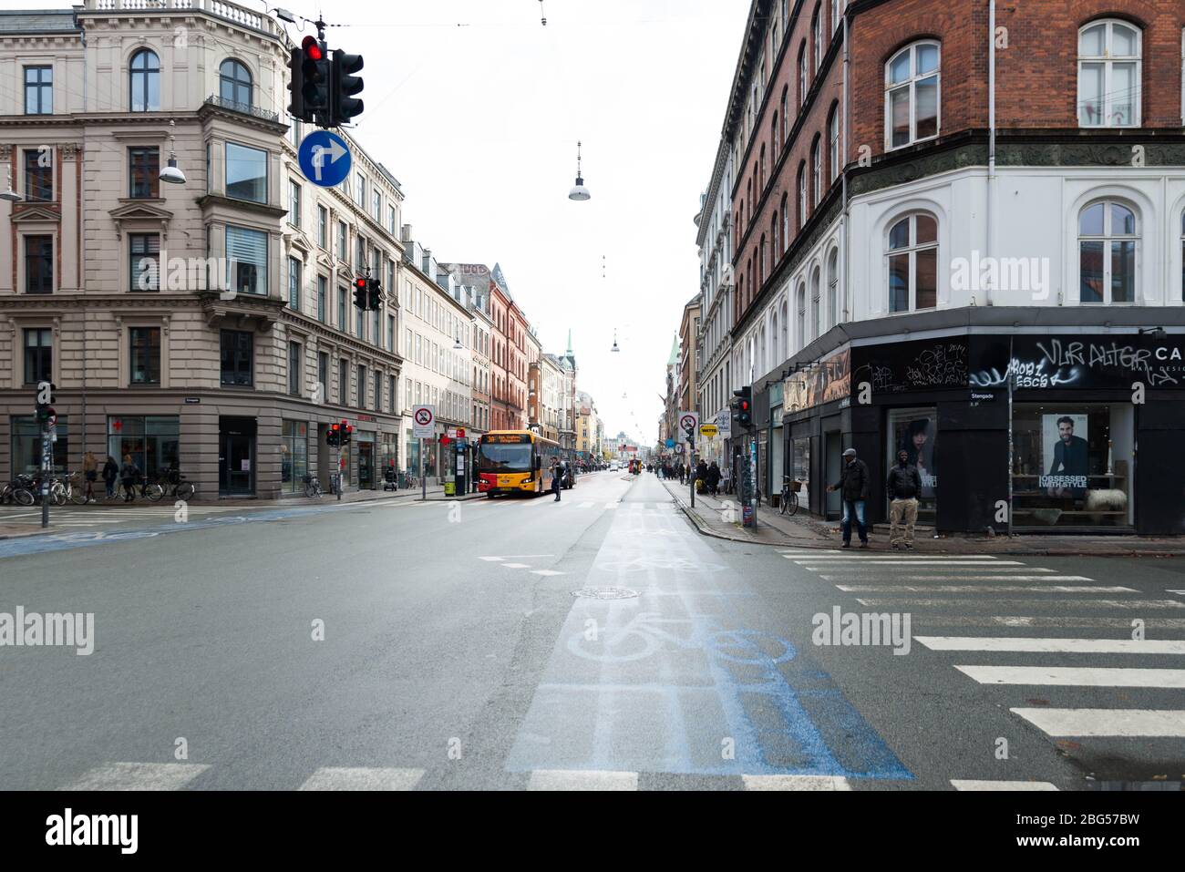 Copenhagen Denmark streets near nyhavn during october months Stock ...