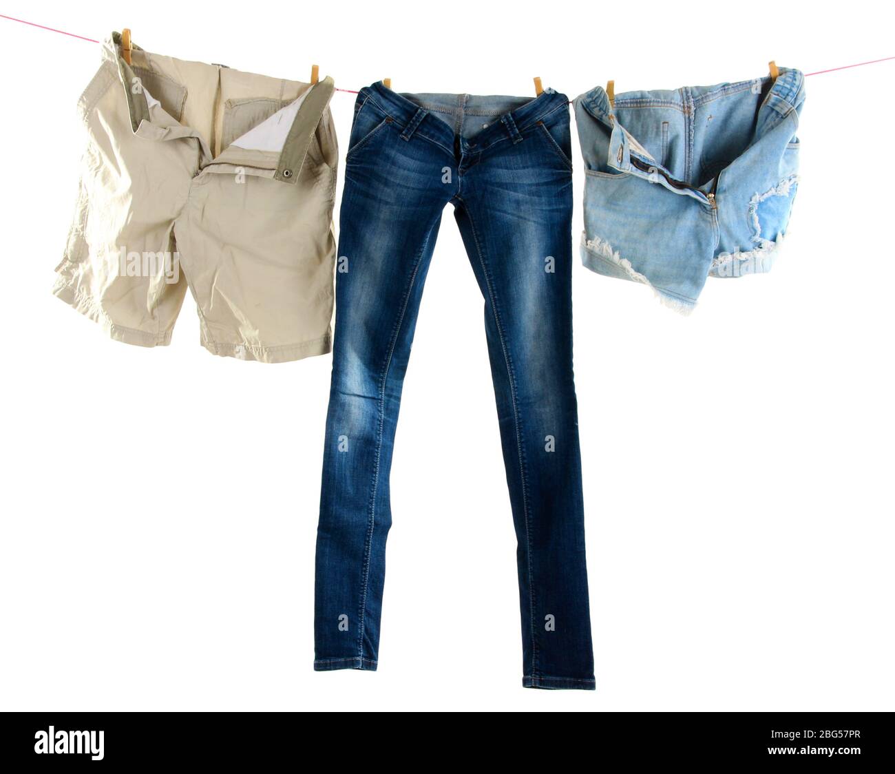 Hang clean fresh laundry on Cut Out Stock Images & Pictures - Alamy