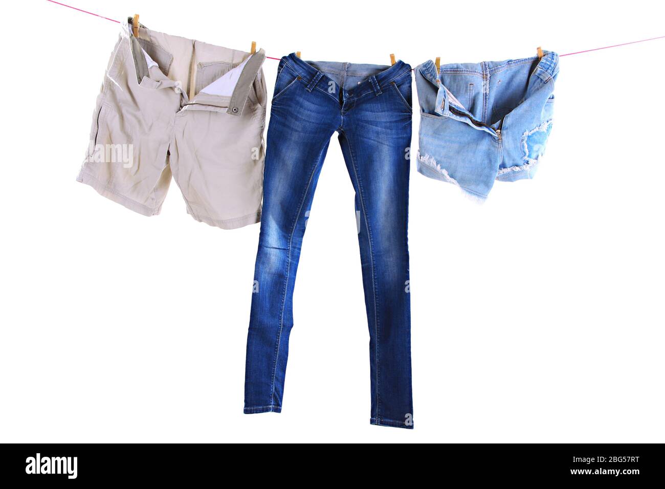 Hang clean fresh laundry on Cut Out Stock Images & Pictures - Alamy