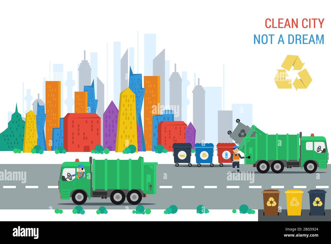 Car recycling machine Stock Vector Images - Alamy