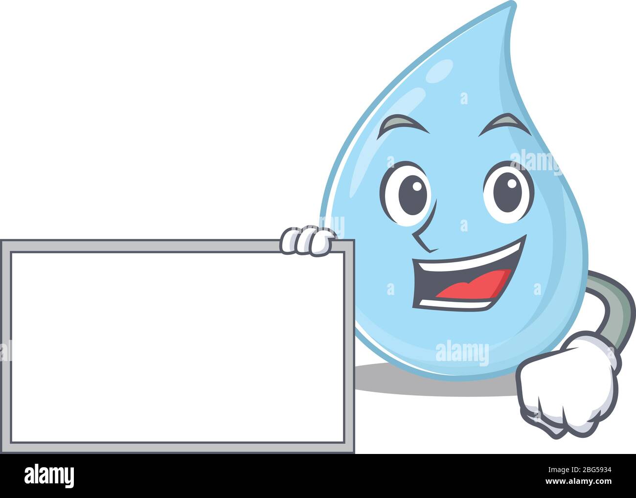 Raindrop cartoon character design style with board Stock Vector Image ...