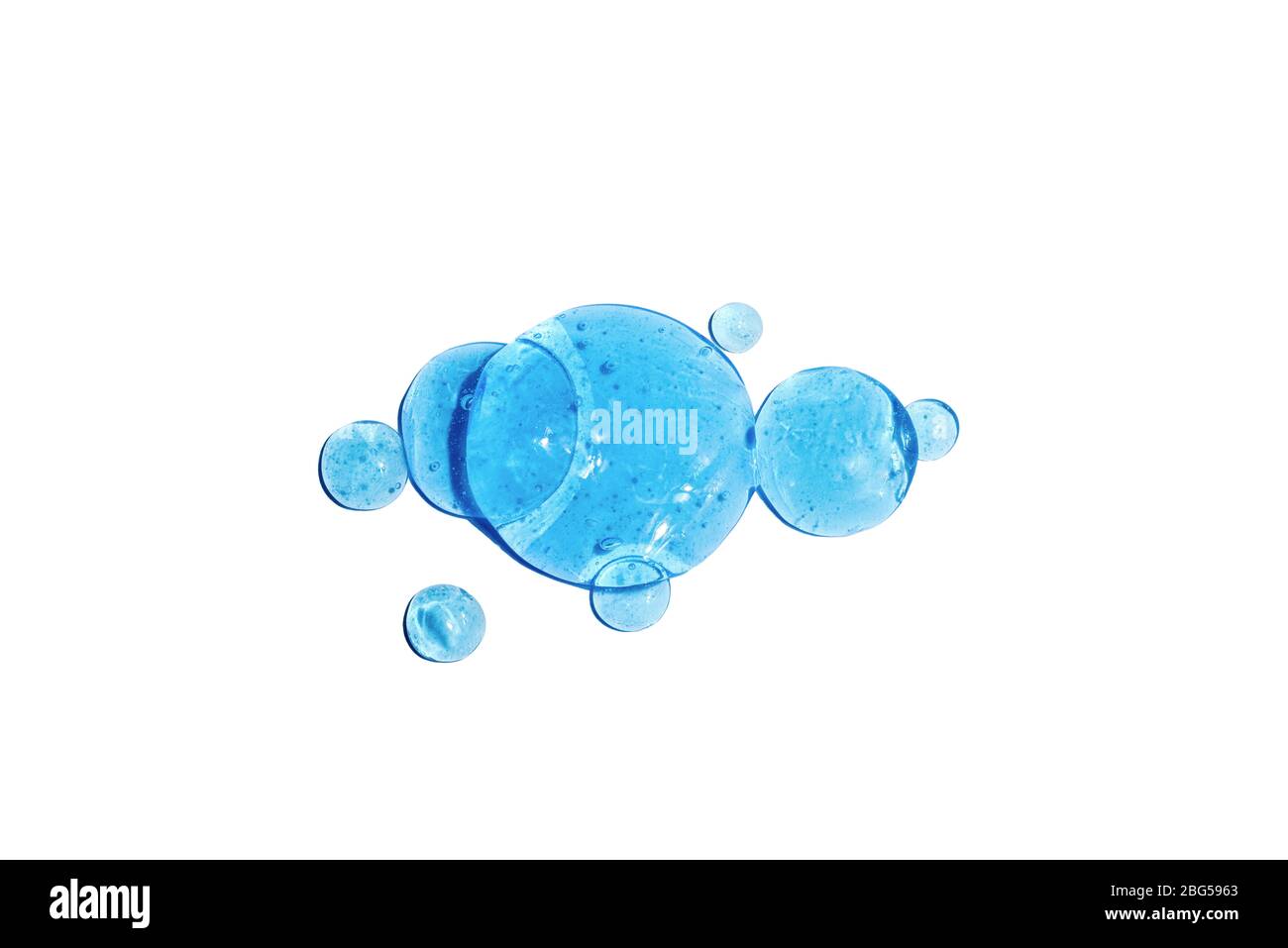 Water texture with bubbles Hyaluronic acid cosmetic gel. Gel texture ...
