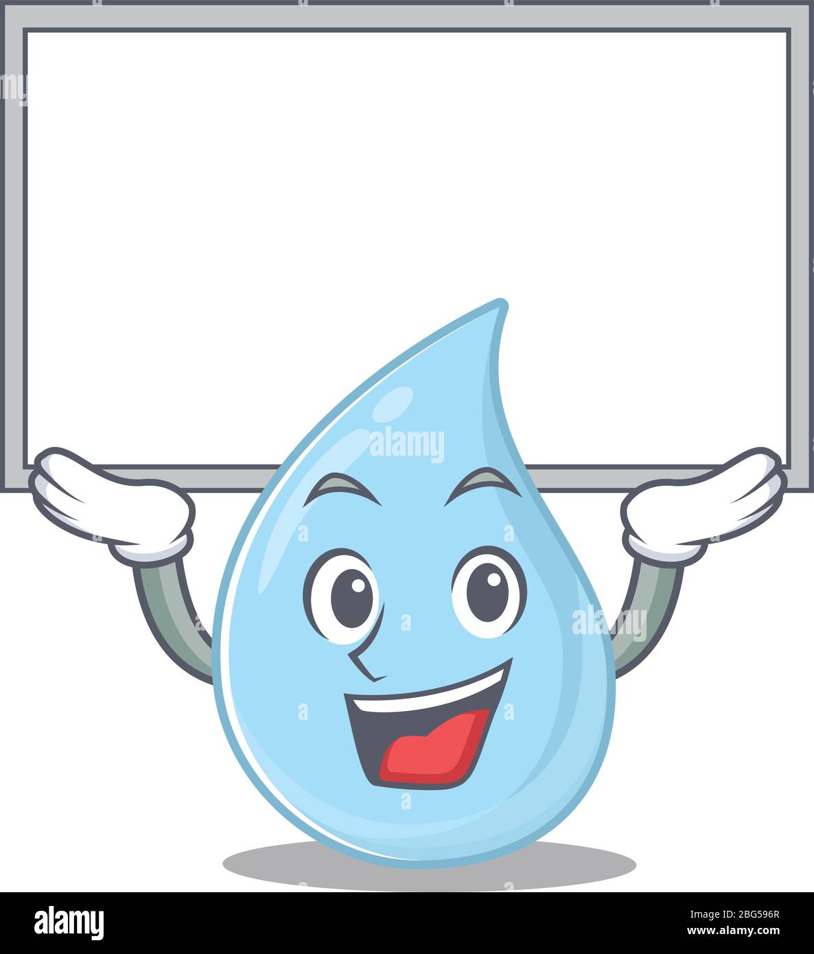 Mascot design of raindrop lift up a board Stock Vector Image & Art - Alamy
