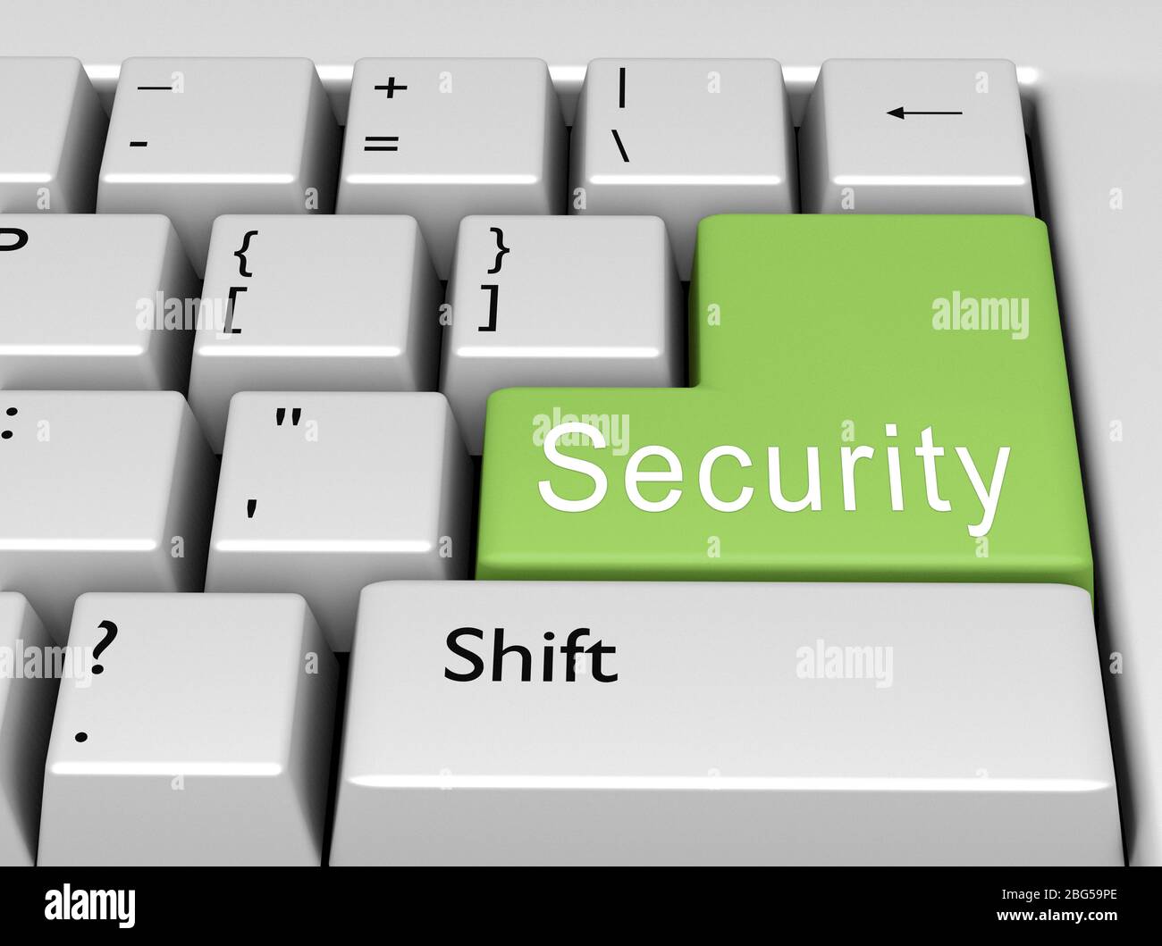 Word Security written on a computer keyboard. Conceptual image on a ...