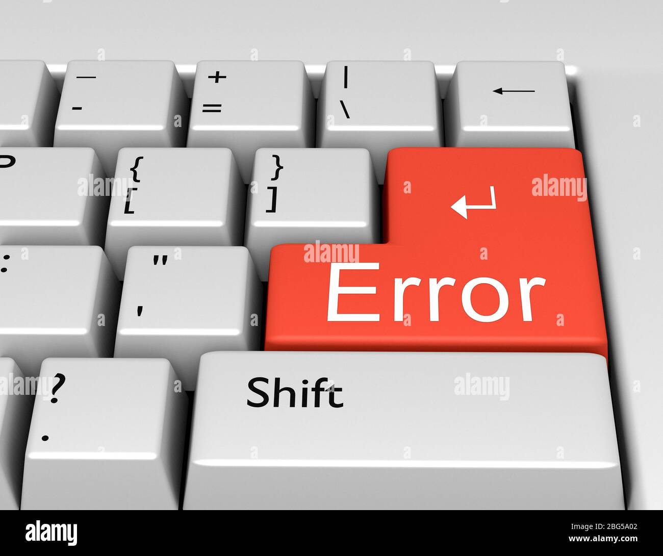 Word Error written on a computer keyboard. Conceptual image on a ...