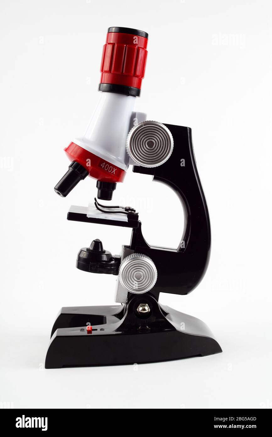 Children's toy microscope on a white background, isolate Stock Photo ...