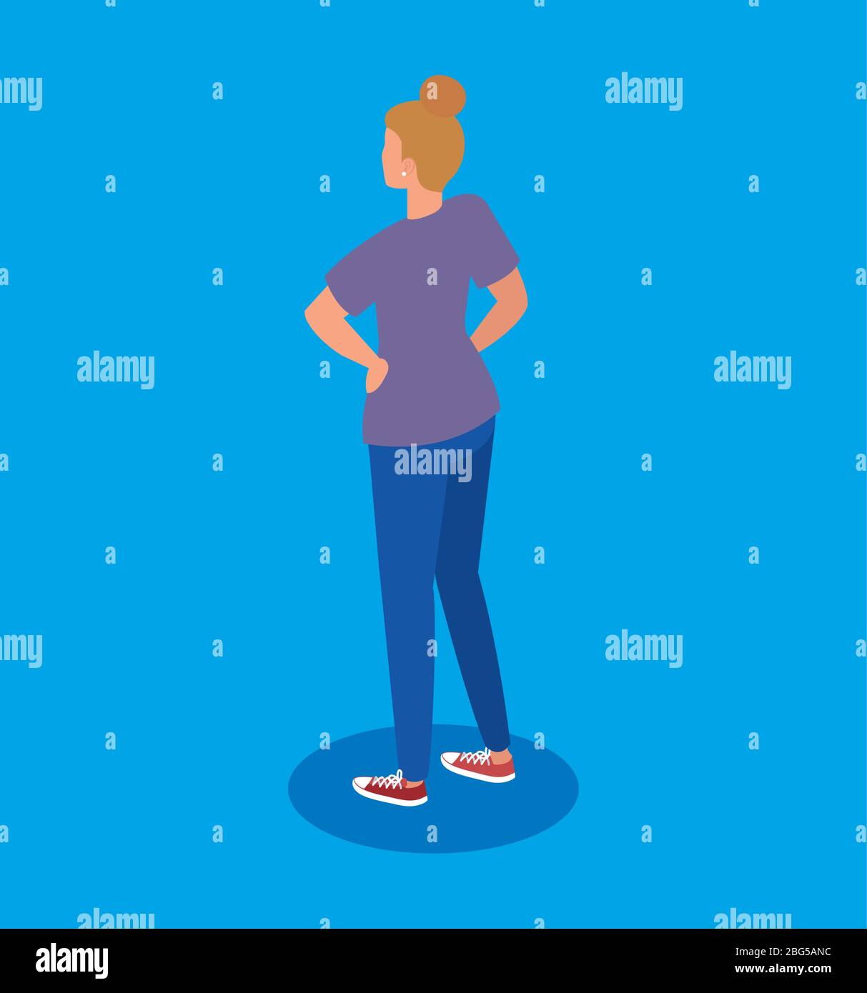 beautiful woman of back avatar character Stock Vector Image & Art - Alamy