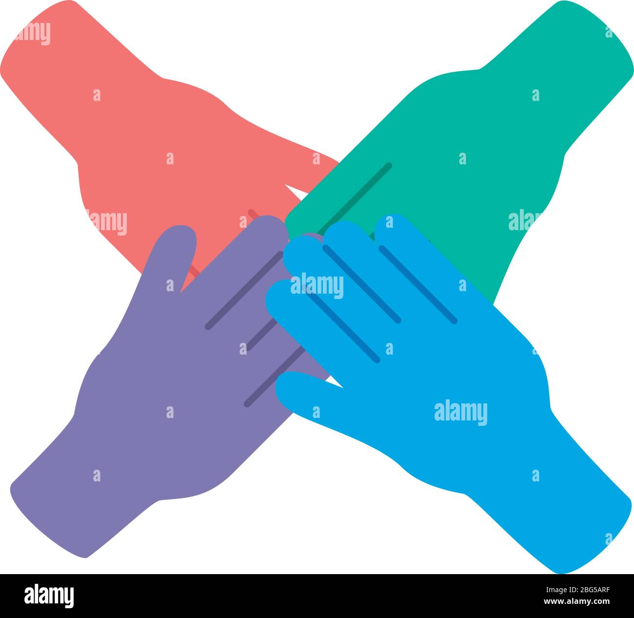 hands human solidarity flat style Stock Vector Image & Art - Alamy