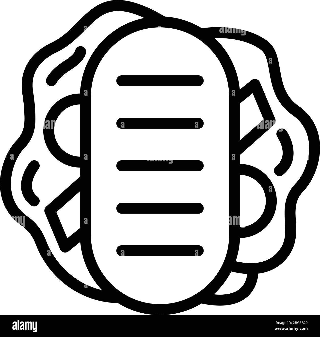 Thick sandwich icon, outline style Stock Vector Image & Art - Alamy