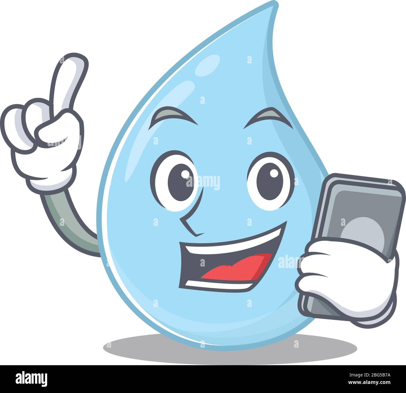 Raindrop cartoon in character speaking on phone Stock Vector Image ...