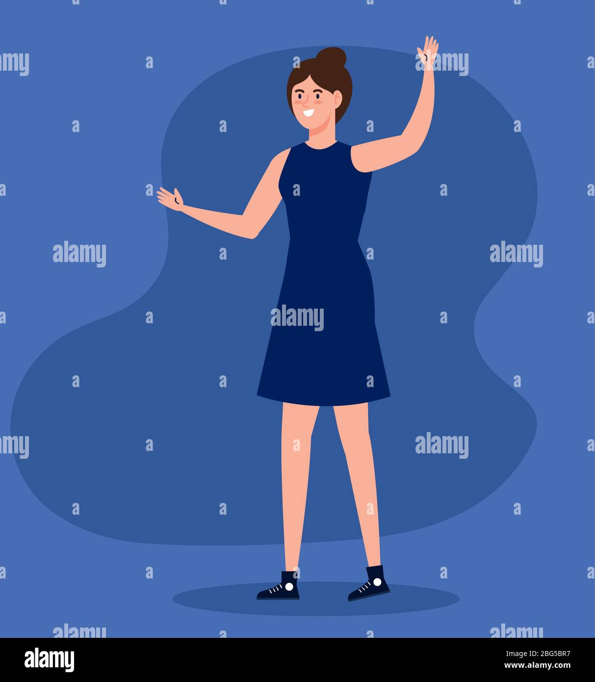 Woman open arms beauty Stock Vector Images - Alamy