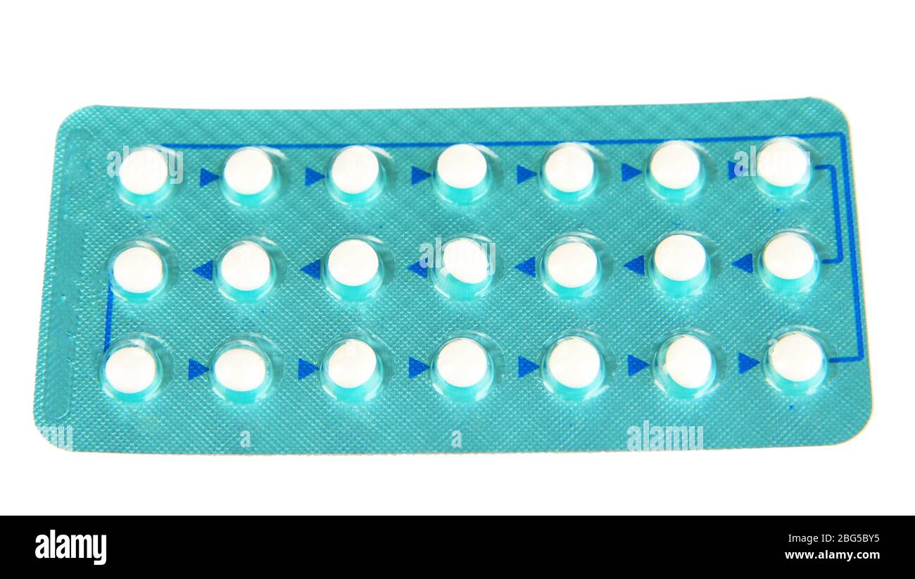 Row of pills on white Cut Out Stock Images & Pictures - Alamy
